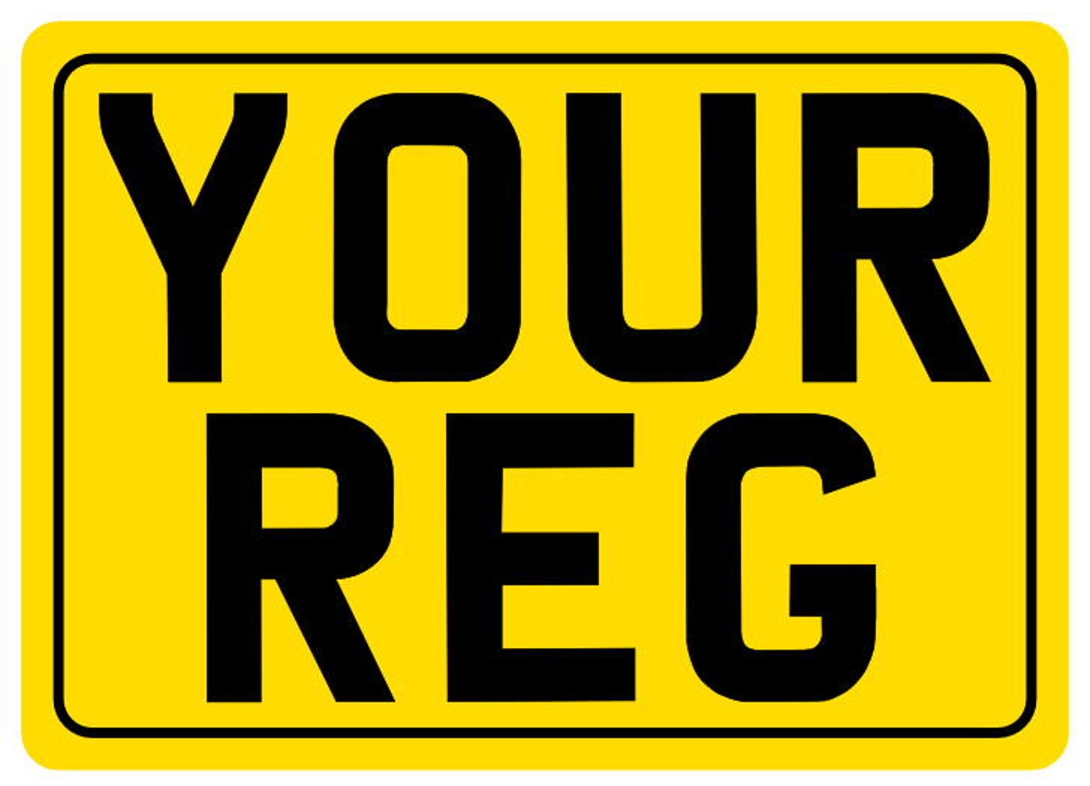 UK Type Motorcycle Rear Number No Plate Non-legal SHOW PLATES With ...