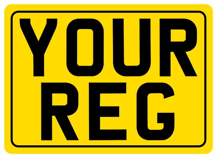 UK Type Motorcycle Rear Number No Plate Non-legal SHOW PLATES With ...