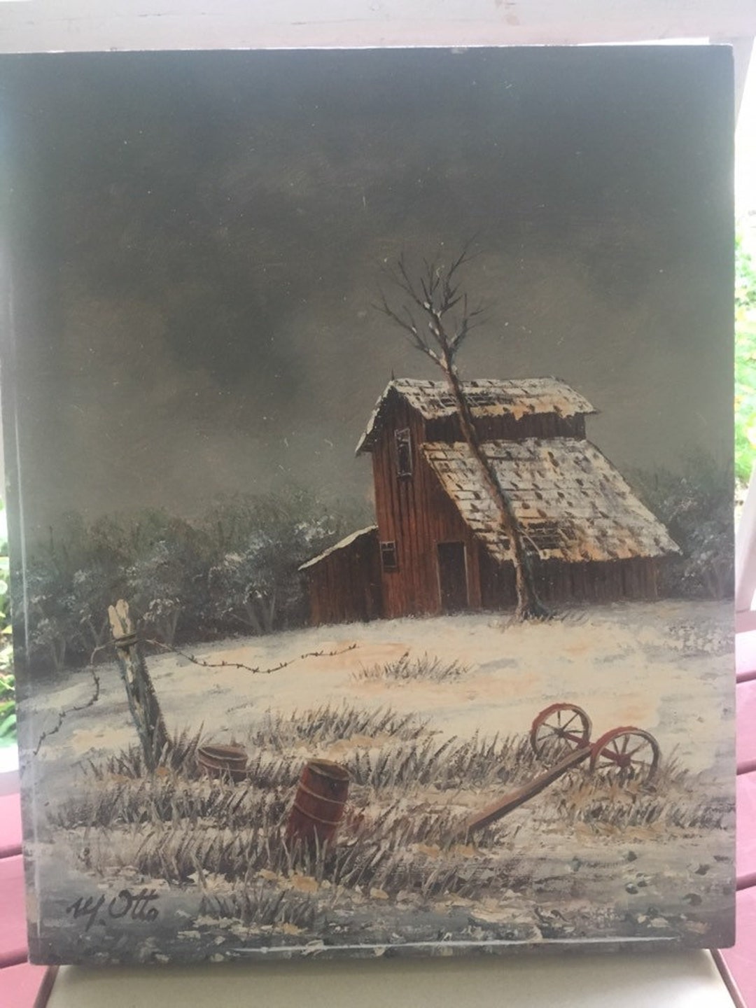 Wolfgang M Otto Barn Original Painting - Etsy