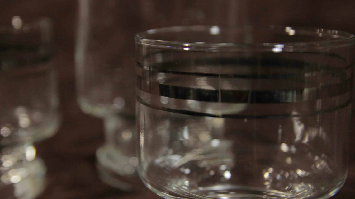 Silver Double Ring Crystal Bar Set - Etsy