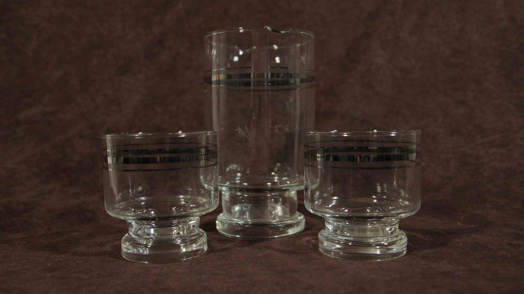 Silver Double Ring Crystal Bar Set - Etsy