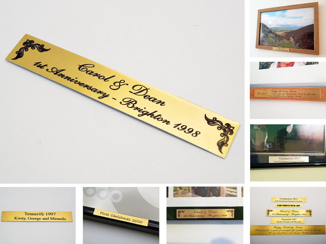 Personalised Picture Frame Plaques. Multiple & Custom Sizes, Laser ...