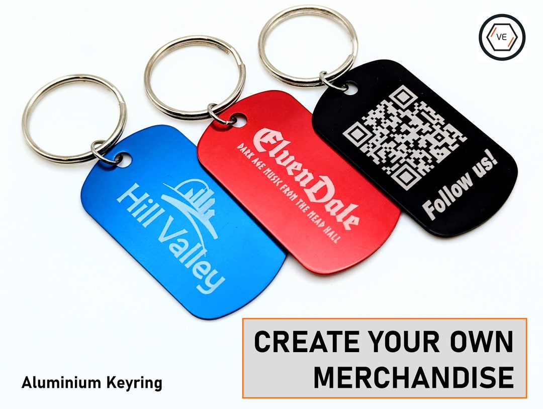 Laser Engraved Aluminium Keychain for Branding, Merchandise, Events ...