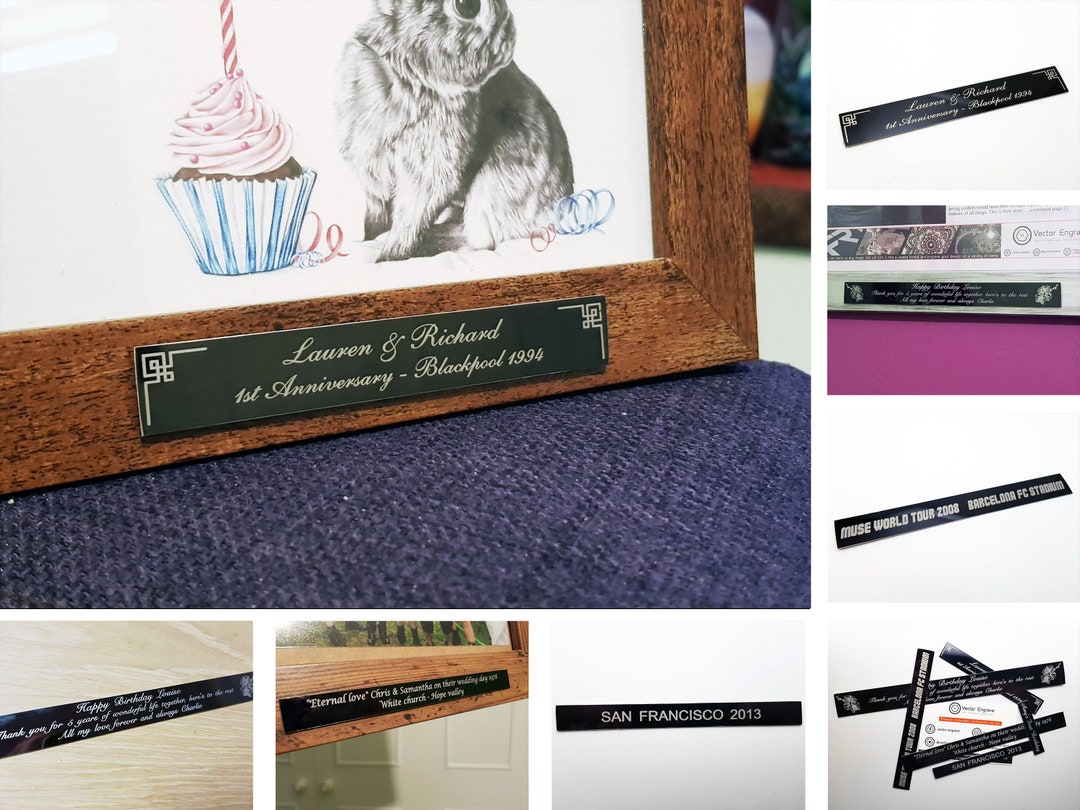 Personalised Picture Frame Plaques. Multiple & Custom Sizes, Laser ...
