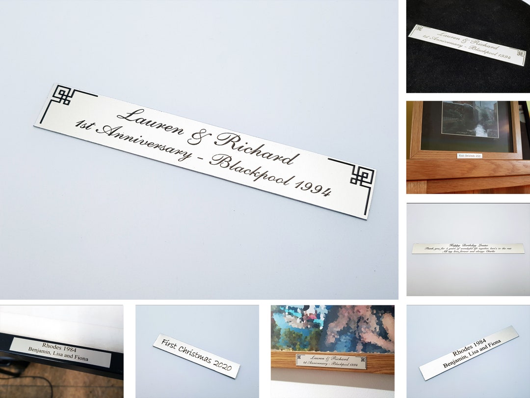 Personalised Picture Frame Plaques. Multiple & Custom Sizes, Laser ...