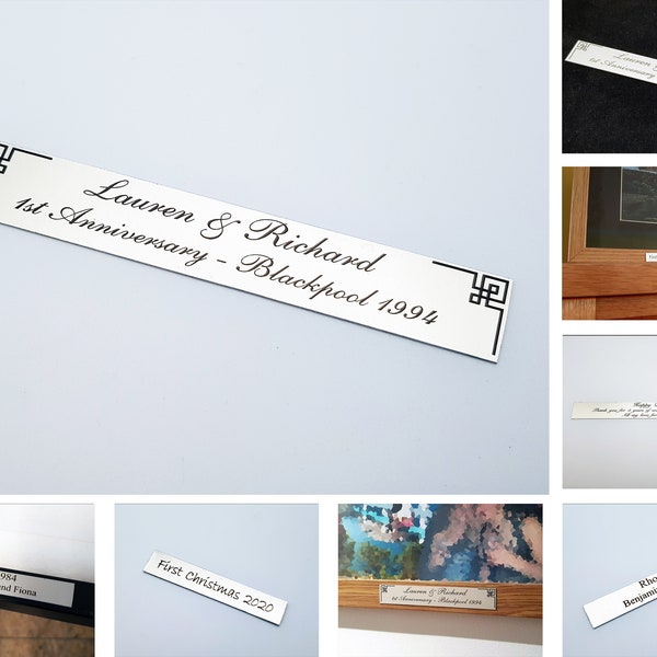 Silver Custom Frame Plaque - Etsy UK
