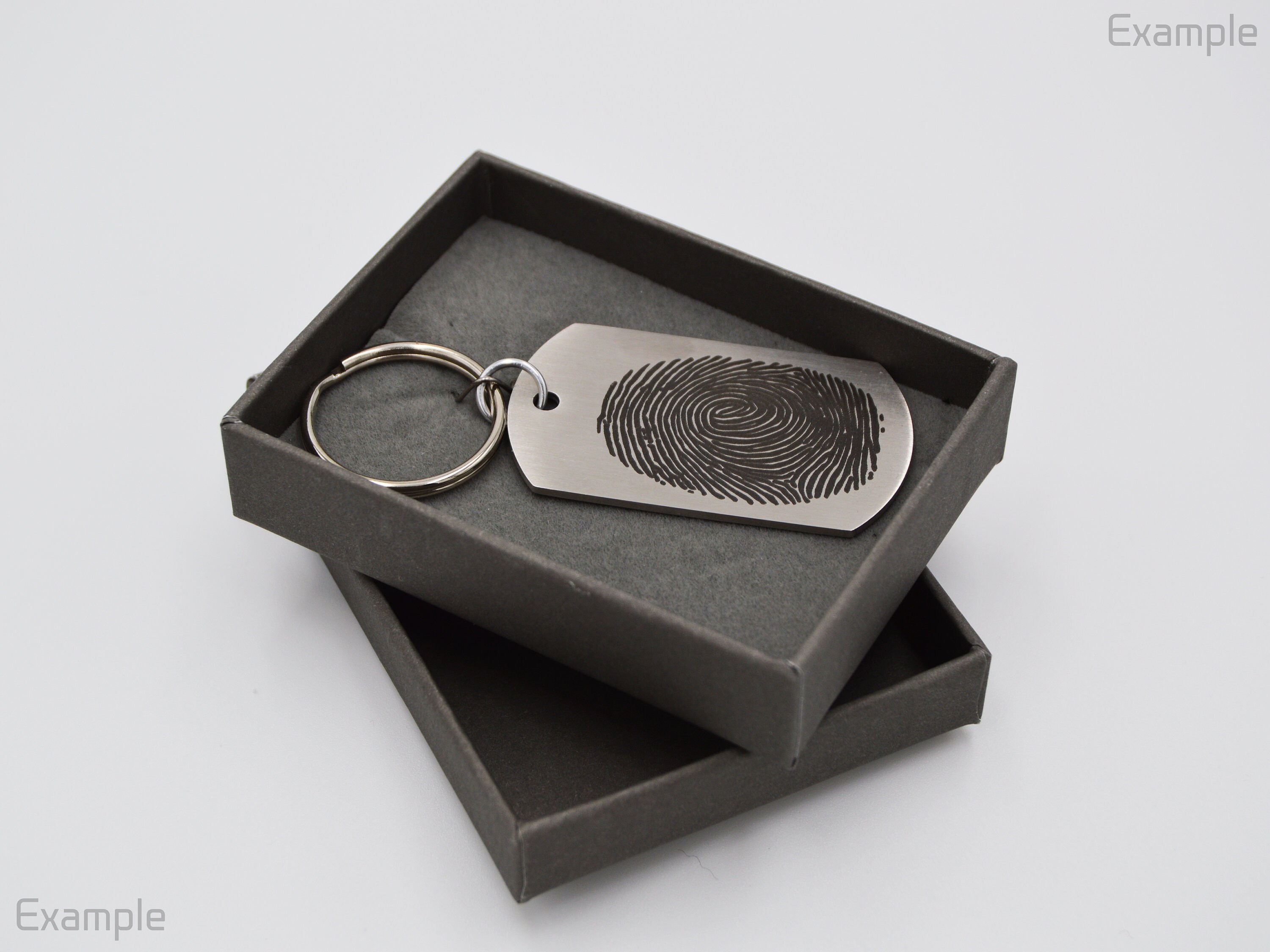Personalised Fingerprint Keyring Laser Engraved Stainless - Etsy UK