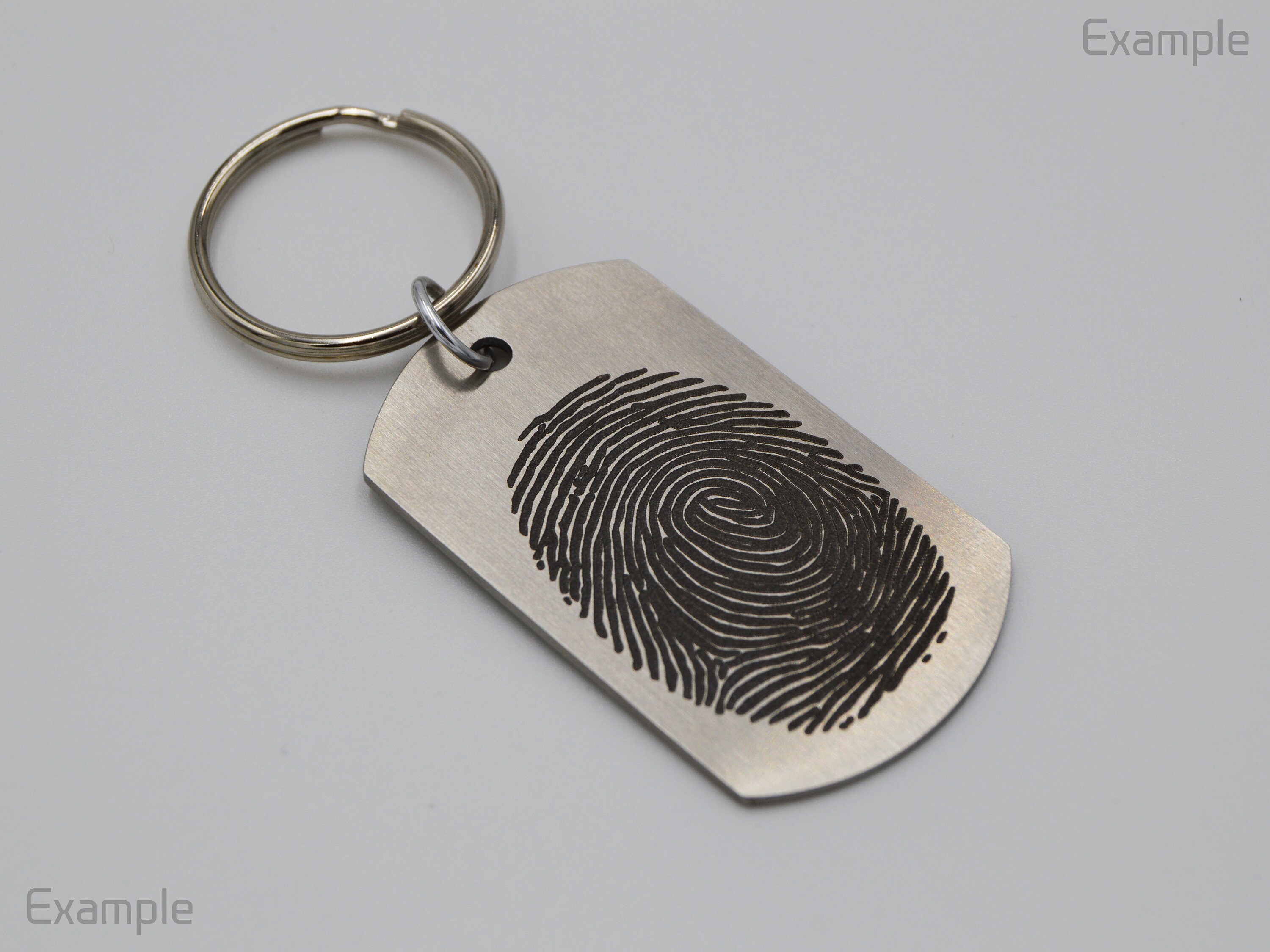 Personalised Fingerprint Keyring Laser Engraved Stainless - Etsy UK