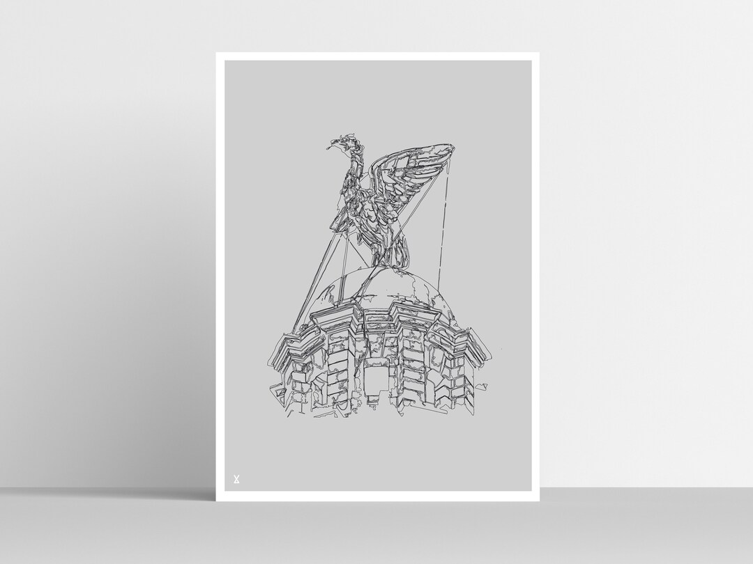 Liverpool Liver Bird Illustration Beautiful Gift for Any - Etsy