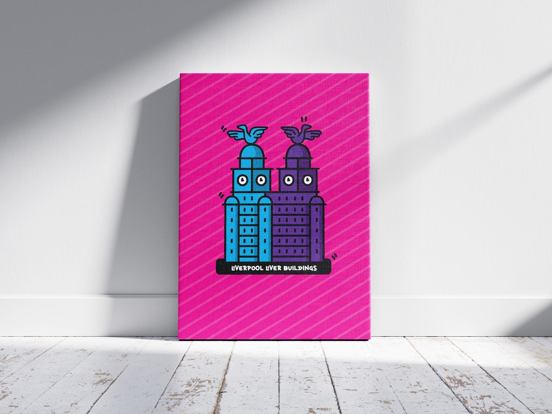 Liverpool Liver Bird Illustration Pop Art Cartoon Canvas - Gift for Any ...