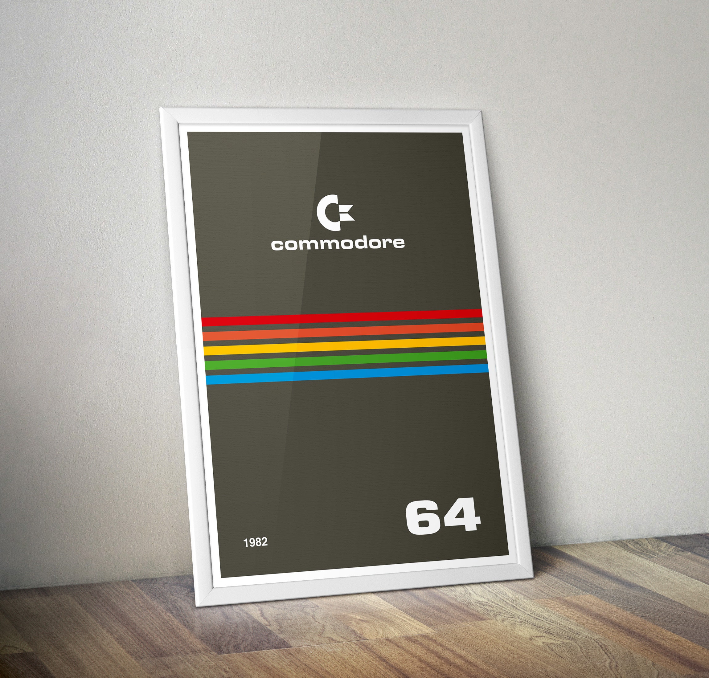 Vintage Vibes Illustrated Commodore 64 Retro Computer Print - Nostalgic ...