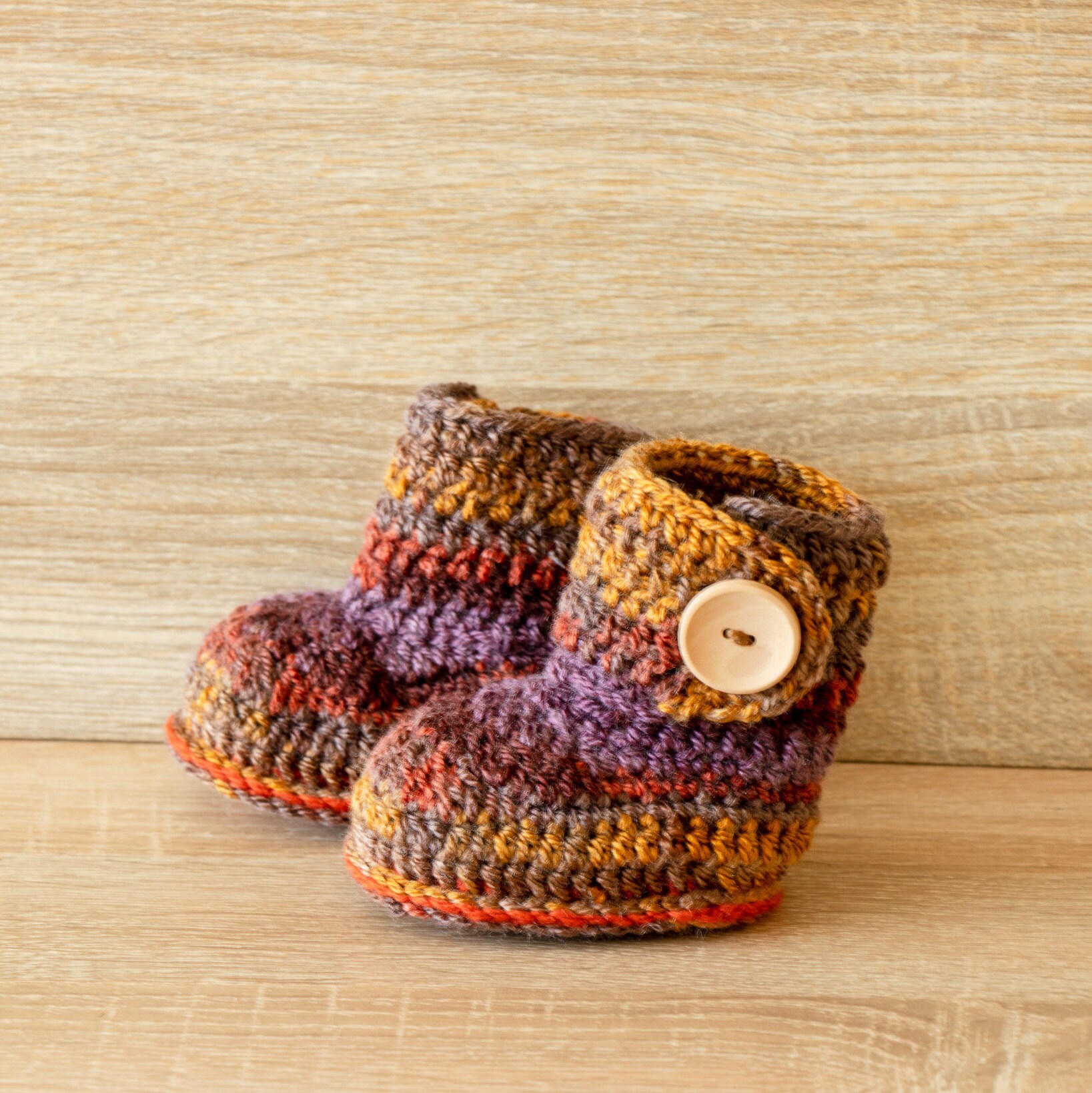 Crochet Baby Combat Boots