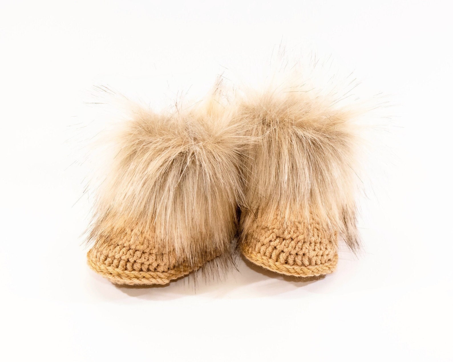 Fur Winter Booties Neutral Fur Booties Baby Booties Gold - Etsy