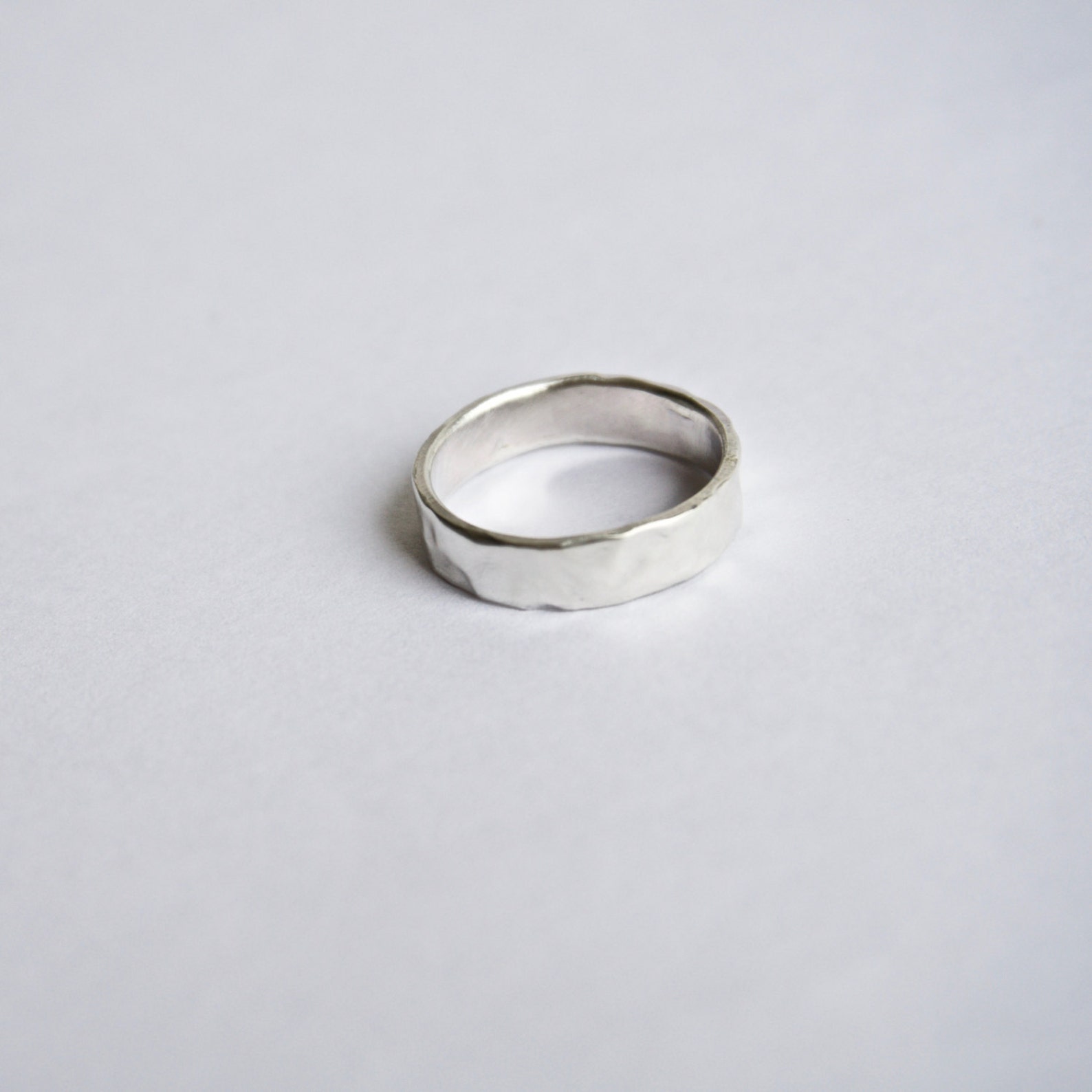 Molten Silver Ring Organic Texture Recycled Sterling | Etsy