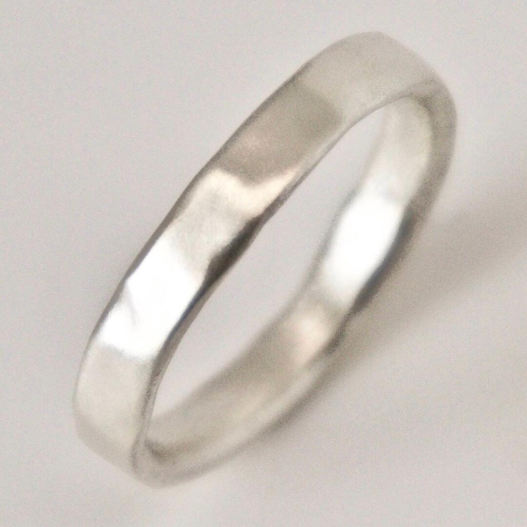 Molten Silver Ring Organic Texture Recycled Sterling Silver Alternative ...