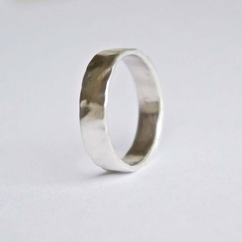 Molten Silver Ring Organic Texture Recycled Sterling | Etsy