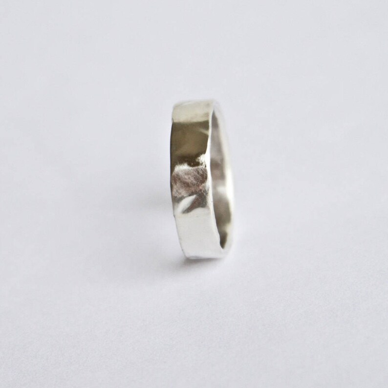 Molten Silver Ring Organic Texture Recycled Sterling | Etsy