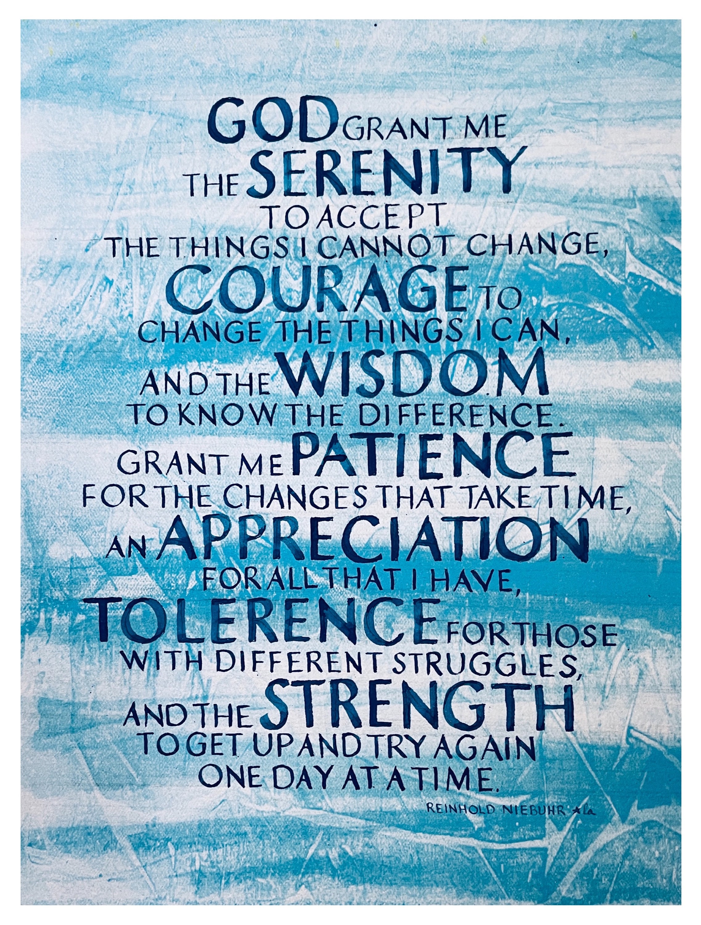 Serenity Prayer, Extended Version, Print 5 X 7, OA, AA, Courage, Wisdom ...