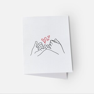 Notecards, Pinky Swear, SET OF 5 Hand Made Blank Heart, Friendship - Etsy