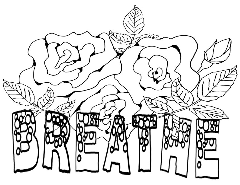 Breathe Zentangle Coloring Sheet Art Original Designs - Etsy