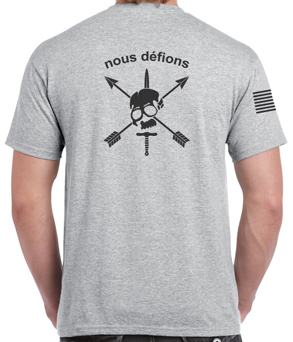 Nous Defions Special Forces 2 Sided T-shirt With USA Flag - Etsy
