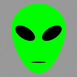 Alien Head Digital Vector Cut Download Svg Png Dxf - Etsy