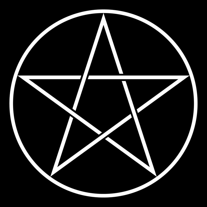 Wiccan Pentacle Digital Vector Cut Download Svg Png Dxf - Etsy
