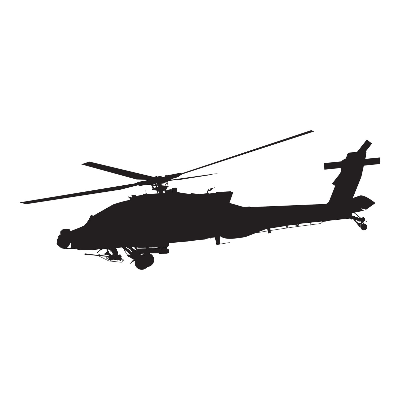 AH-64 Apache Helicopter Gunship Digital Vector Download Eps Png Jpg - Etsy