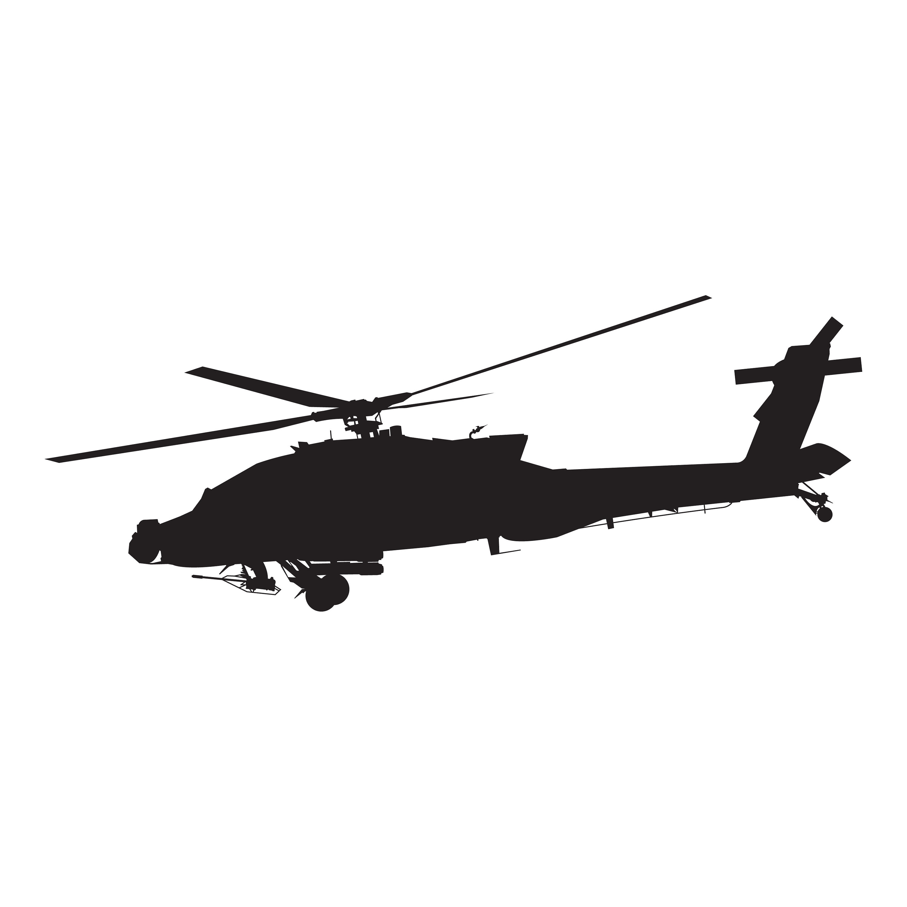 AH-64 Apache Helicopter Gunship Digital Vector Download Eps - Etsy