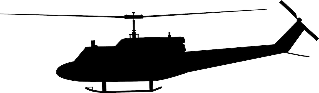 UH-1N Huey Silhouette Digital Vector Cut Download Svg Png Dxf - Etsy