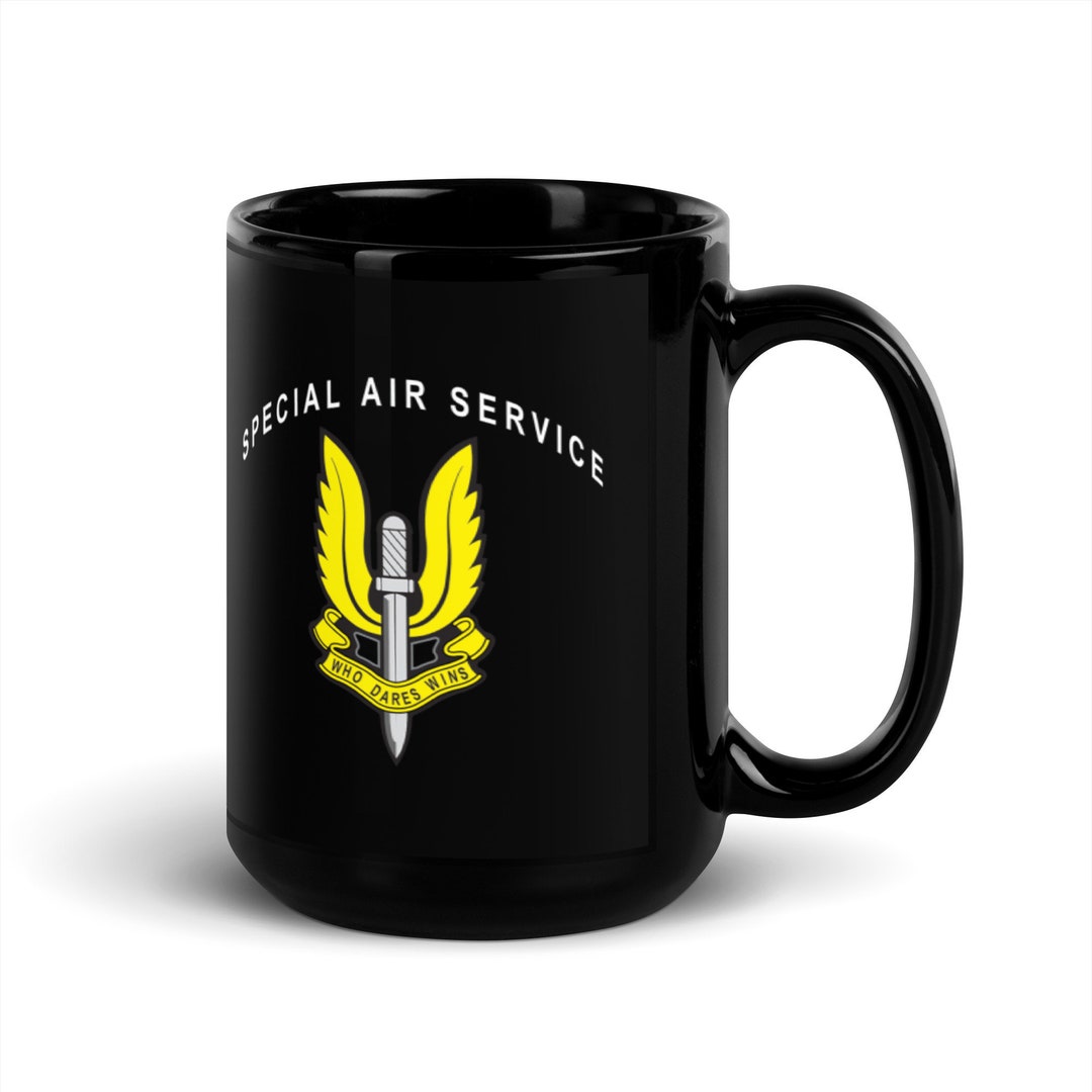 SAS Black Glossy Mug - Etsy