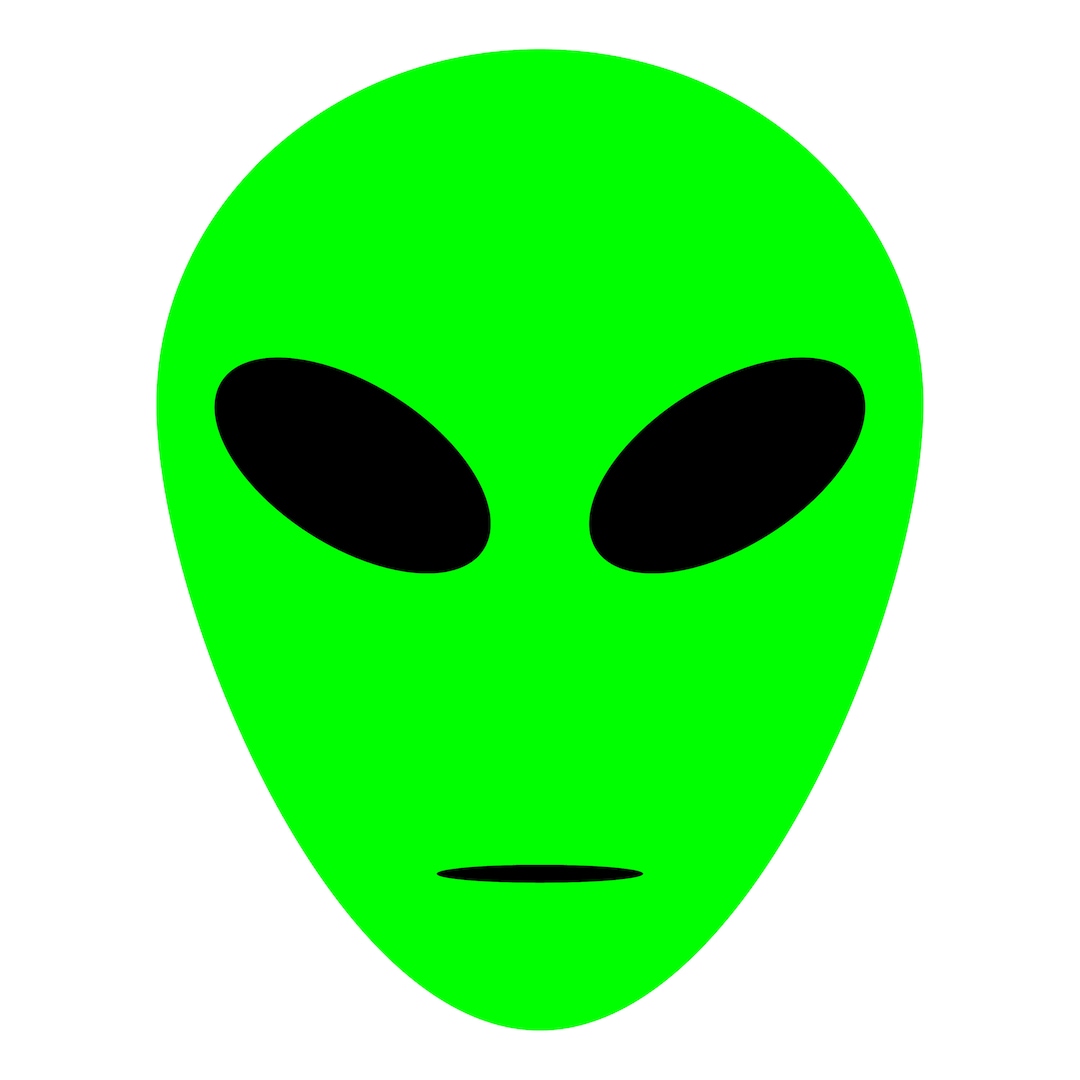 Alien Head Digital Vector Cut Download Svg Png Dxf - Etsy