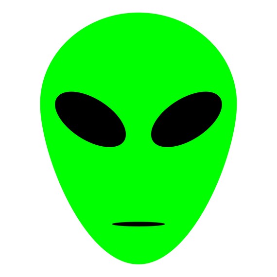 Alien Head Digital Vector Cut Download Svg Png Dxf - Etsy