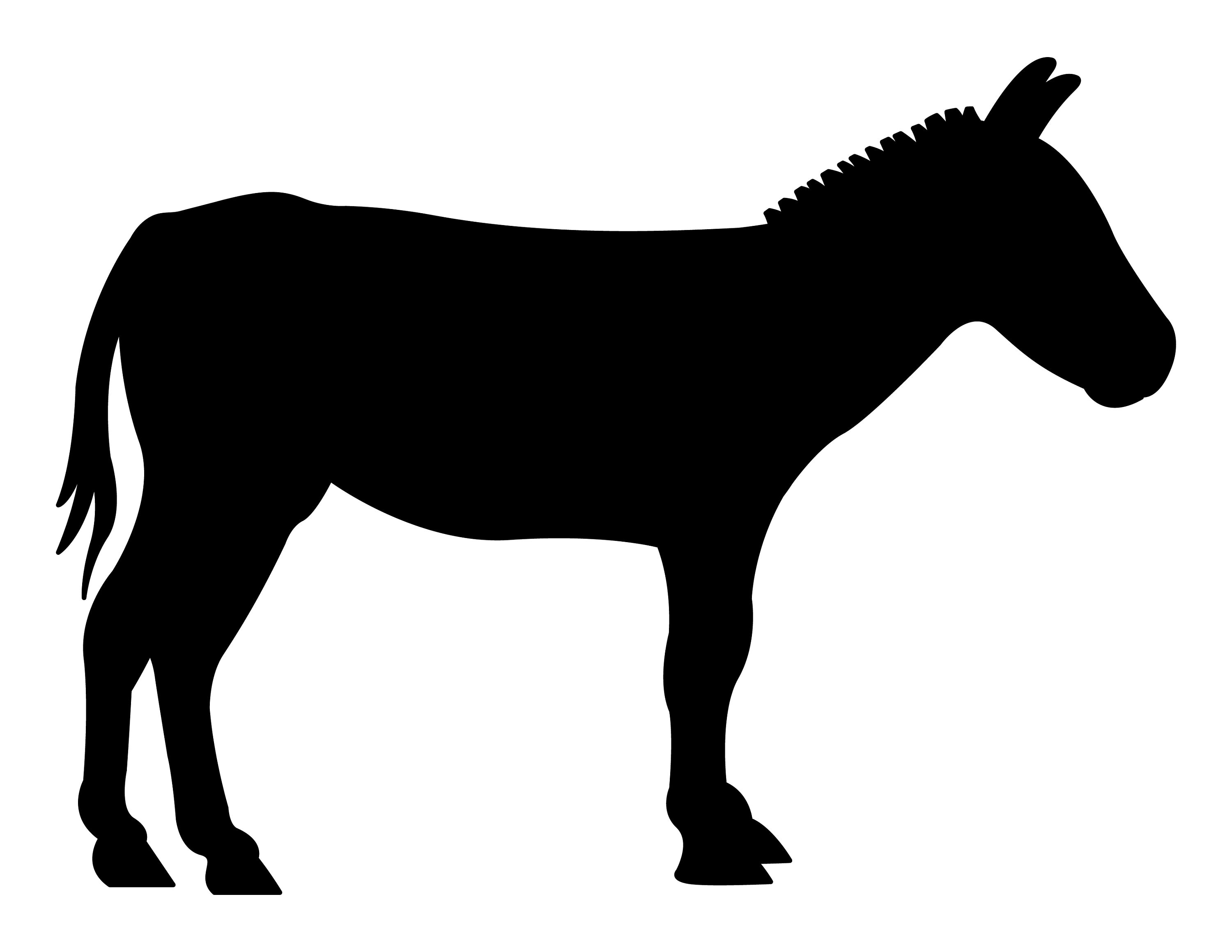 Donkey Silhouette Outline Vector Cut Download Svg Png - Etsy