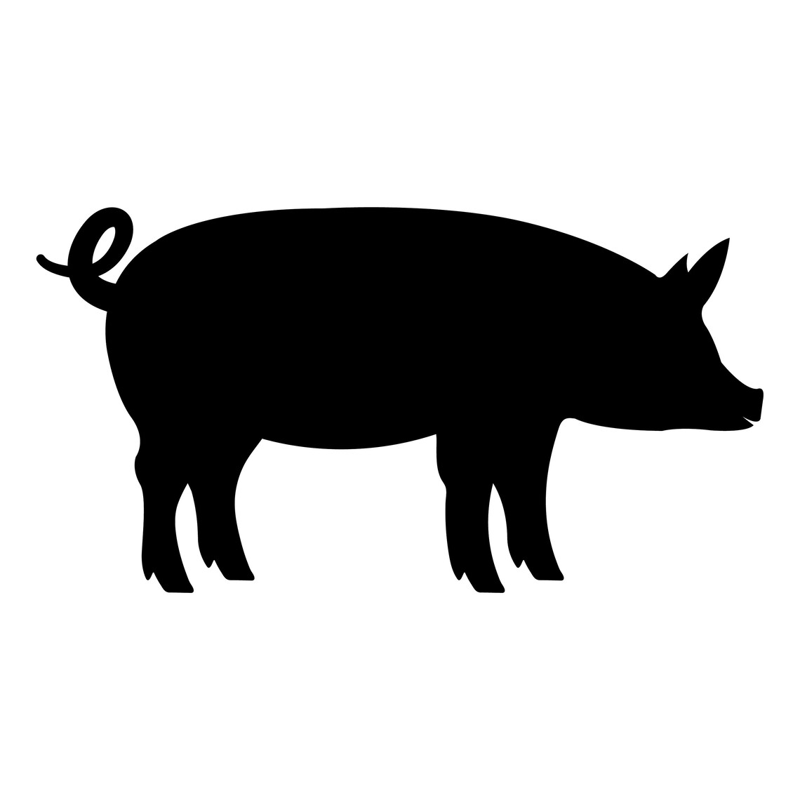 Pig Digital Vector Cut Download Svg Dxf Png - Etsy