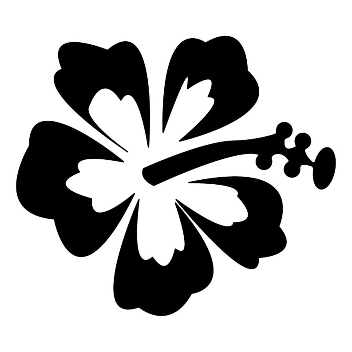 Hibiscus Digital Vector Cut Download Svg Png Dxf - Etsy