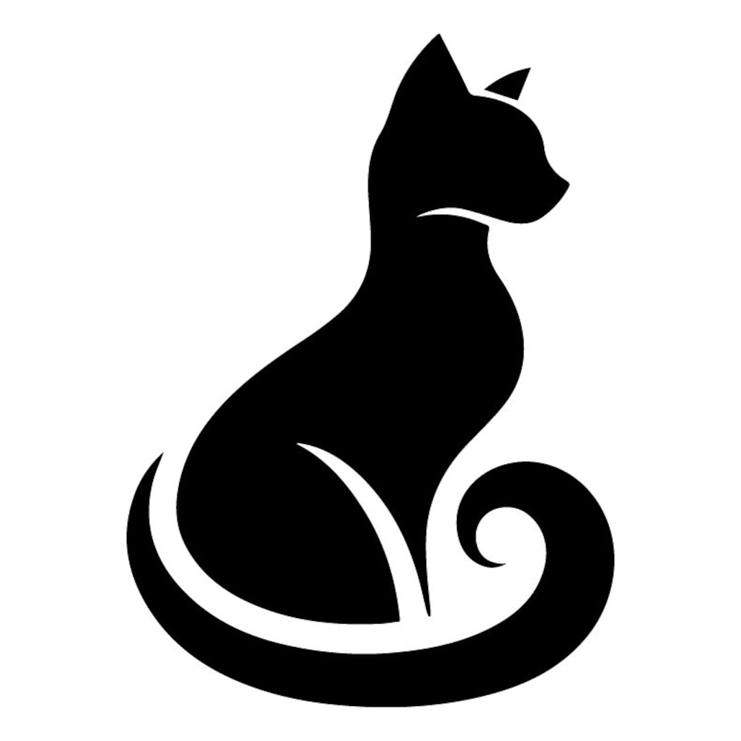 Cat Digital Vector Cut Download - Dxf Eps Png Svg - Ready for Use as ...