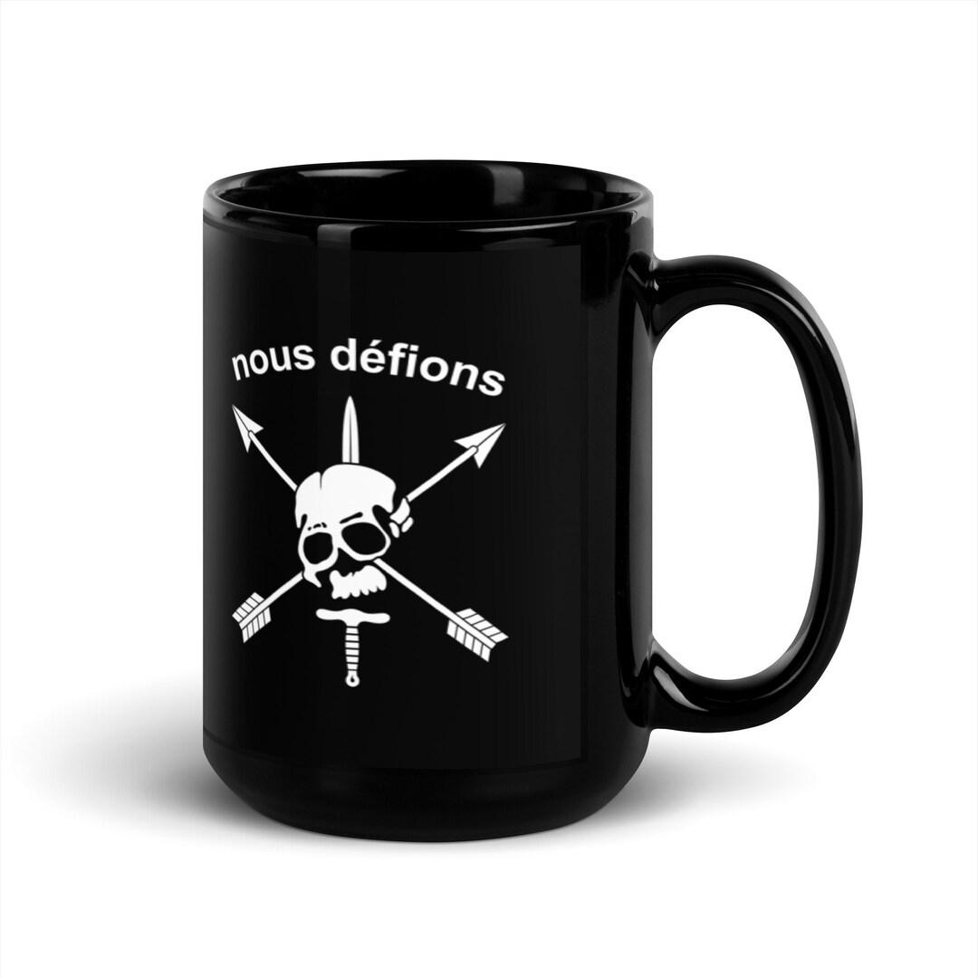 Nous Defions Special Forces Black Glossy Mug - Etsy
