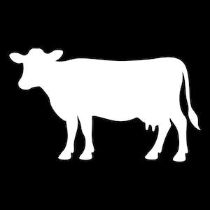 Cow Digital Vector Cut Download Svg Dxf Png - Etsy