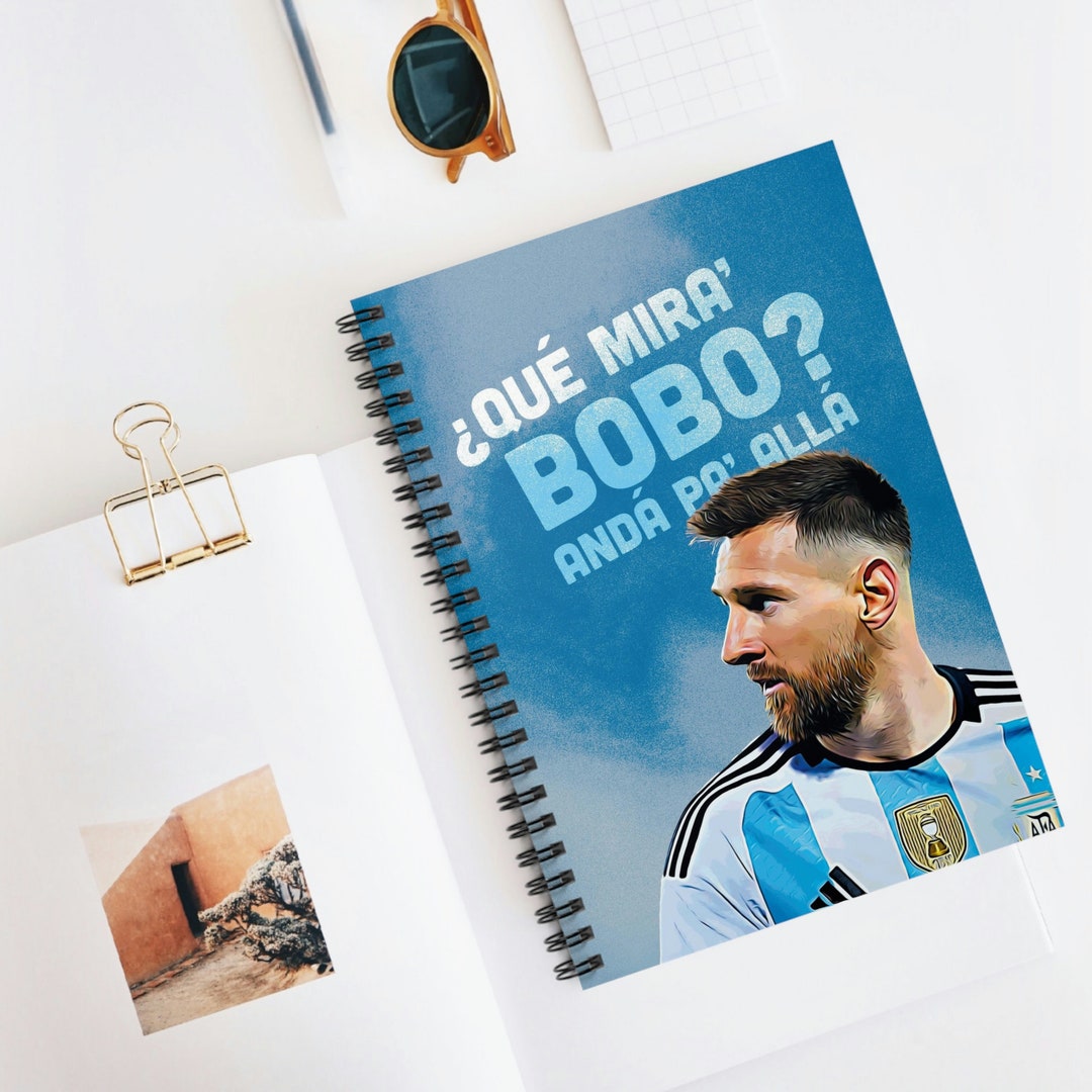Messi Que Mira Bobo Spiral Notebook - Ruled Line - Etsy