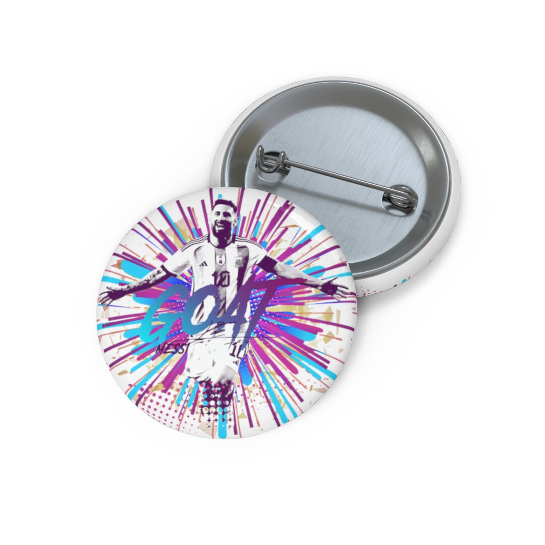 Messi GOAT Custom Pin Buttons - Etsy
