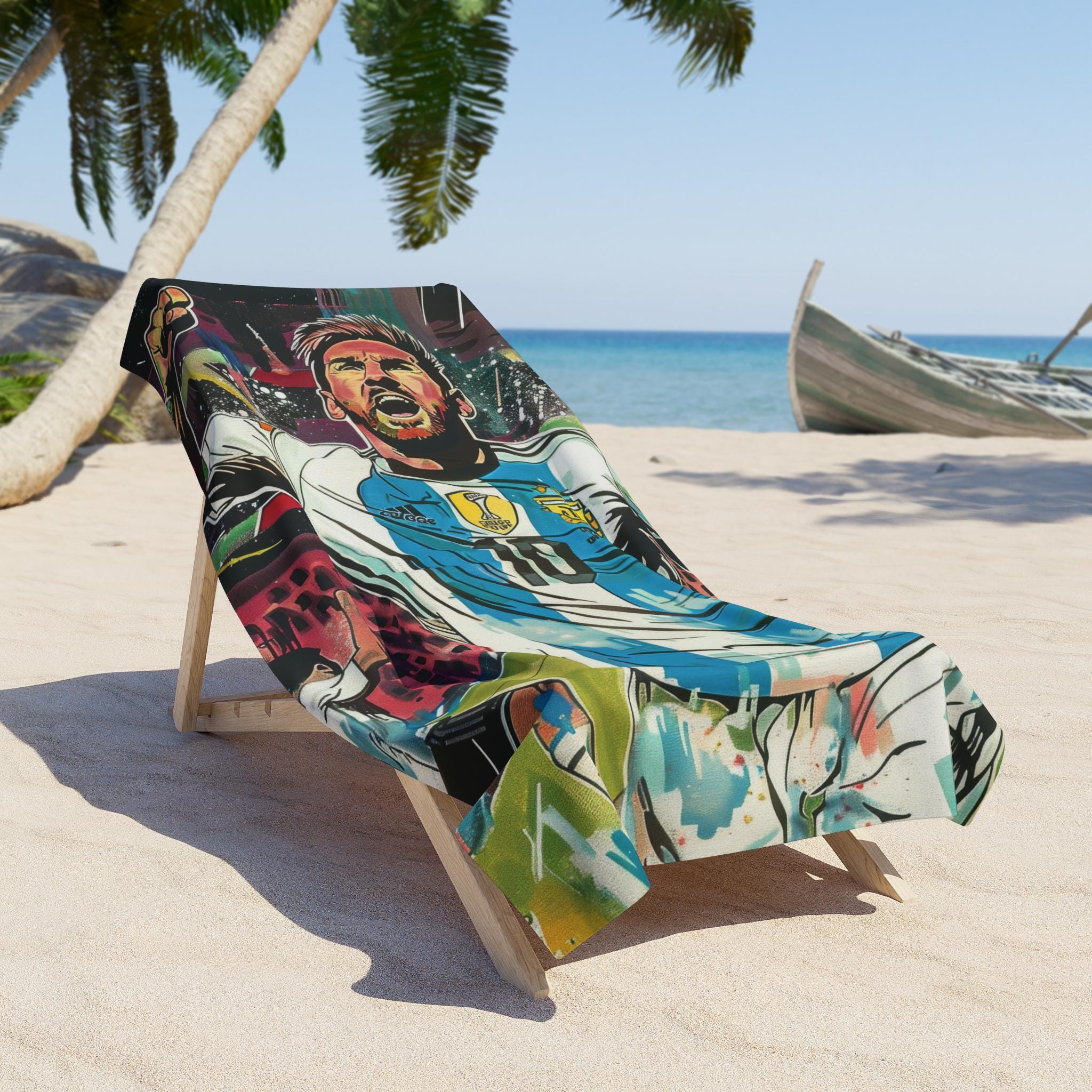 Lionel Messi Celebrating Victory Beach Towel - Etsy