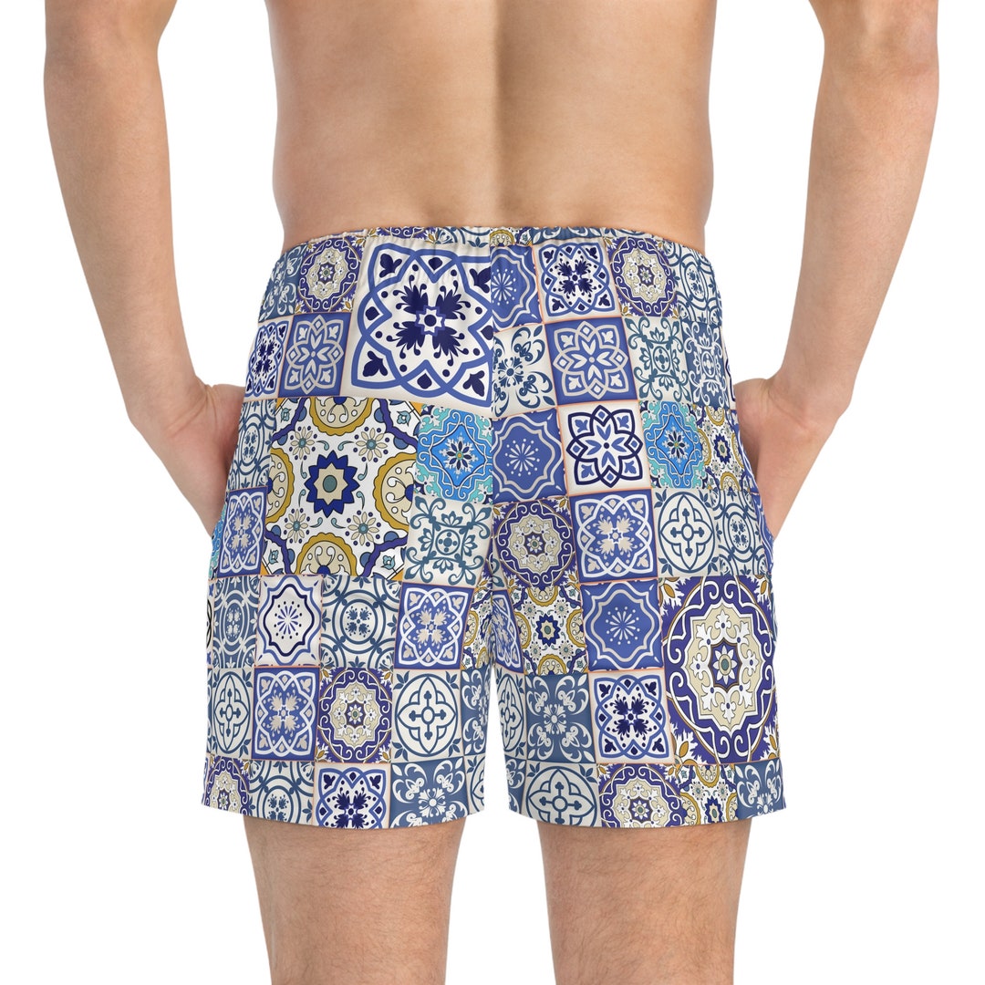 Moroccan Swimwear Beach Fashion Summer Style Custom Swim Trunks Vibrant ...