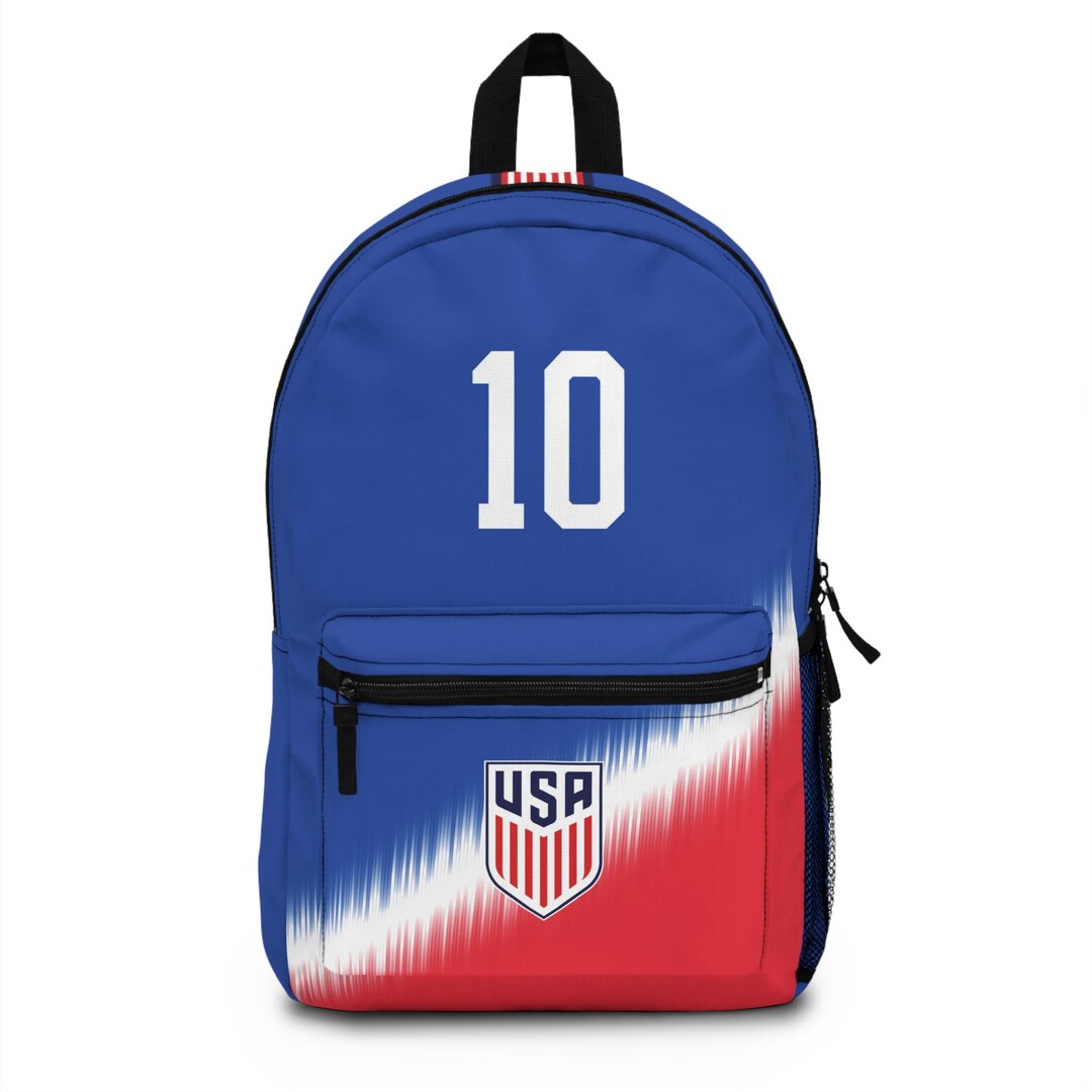USA National Soccer Team Backpack, With Number Original Jersey Colors ...