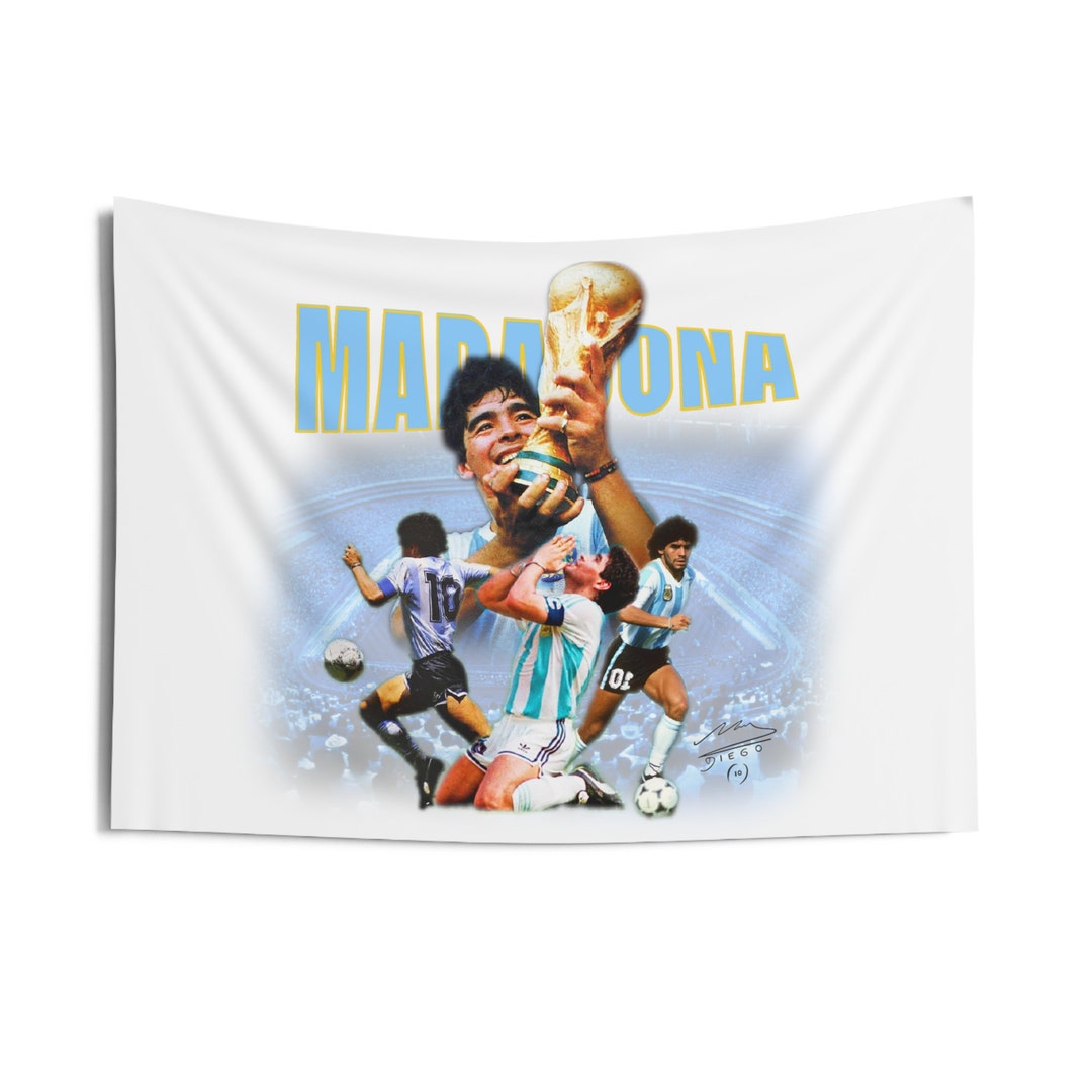 Maradona Indoor Wall Tapestries Wall Decor Iconic Design Football ...