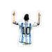 Lionel Messi Two Fingers Celebration Vinyl Kiss-cut Stickers, Durable ...