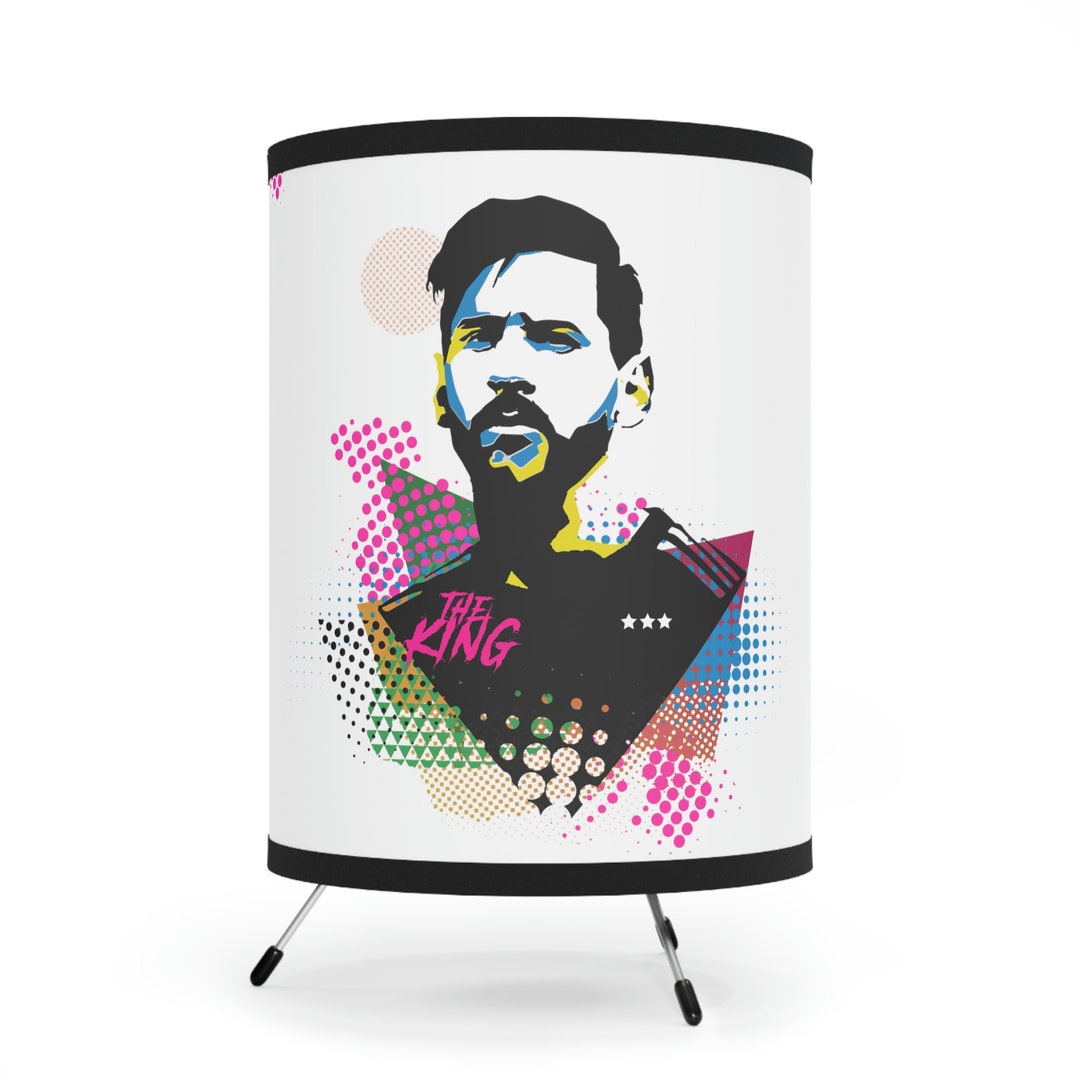 Messi Tripod Lamp, High Res Printed Shade, Desk Lamp or Table Lamp ...
