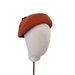 Vintage Style Felt Pillbox Hat, Rust Brown Beret With Velvet Bow - Etsy