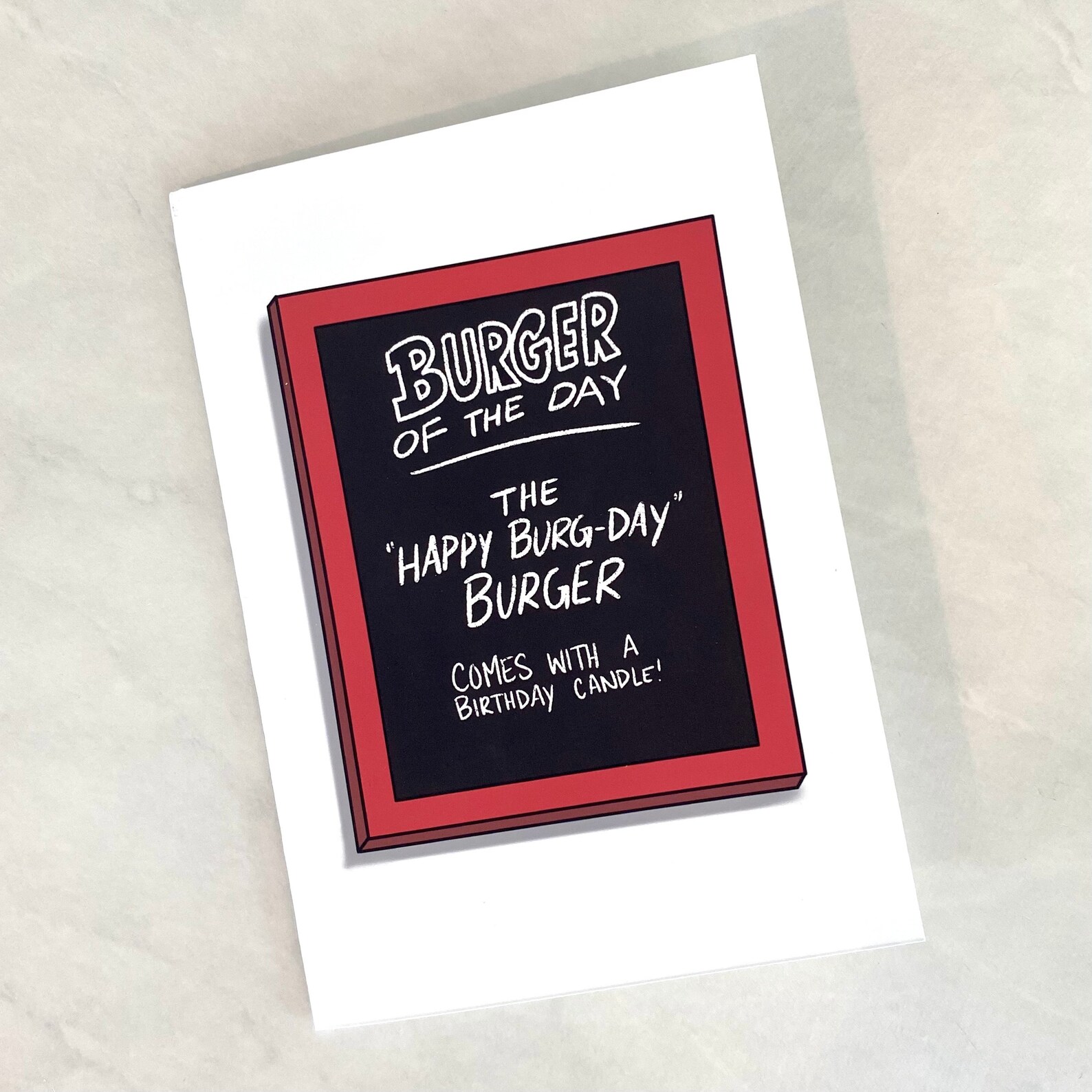 Bob's Burgers Birthday Card Burger of the Day Pun Blank - Etsy