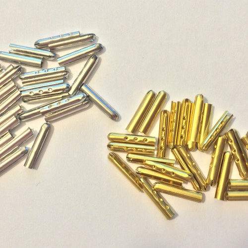 Metal Shoe Lace Tips aglets Gold Color 4 Gold Pieces | Etsy